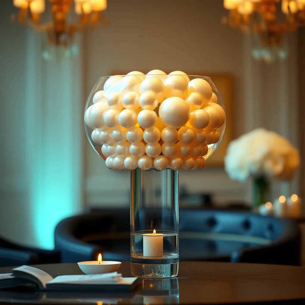 Floating Pearls as Stunning Wedding Centerpieces
